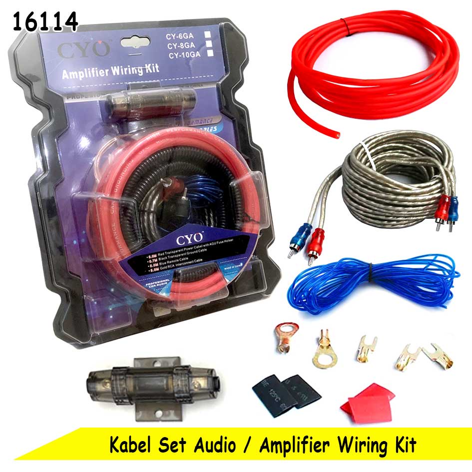Jual Kabel Set Audio Basstube Subwoofer Cable RCA Amplifier Wiring Kit ...