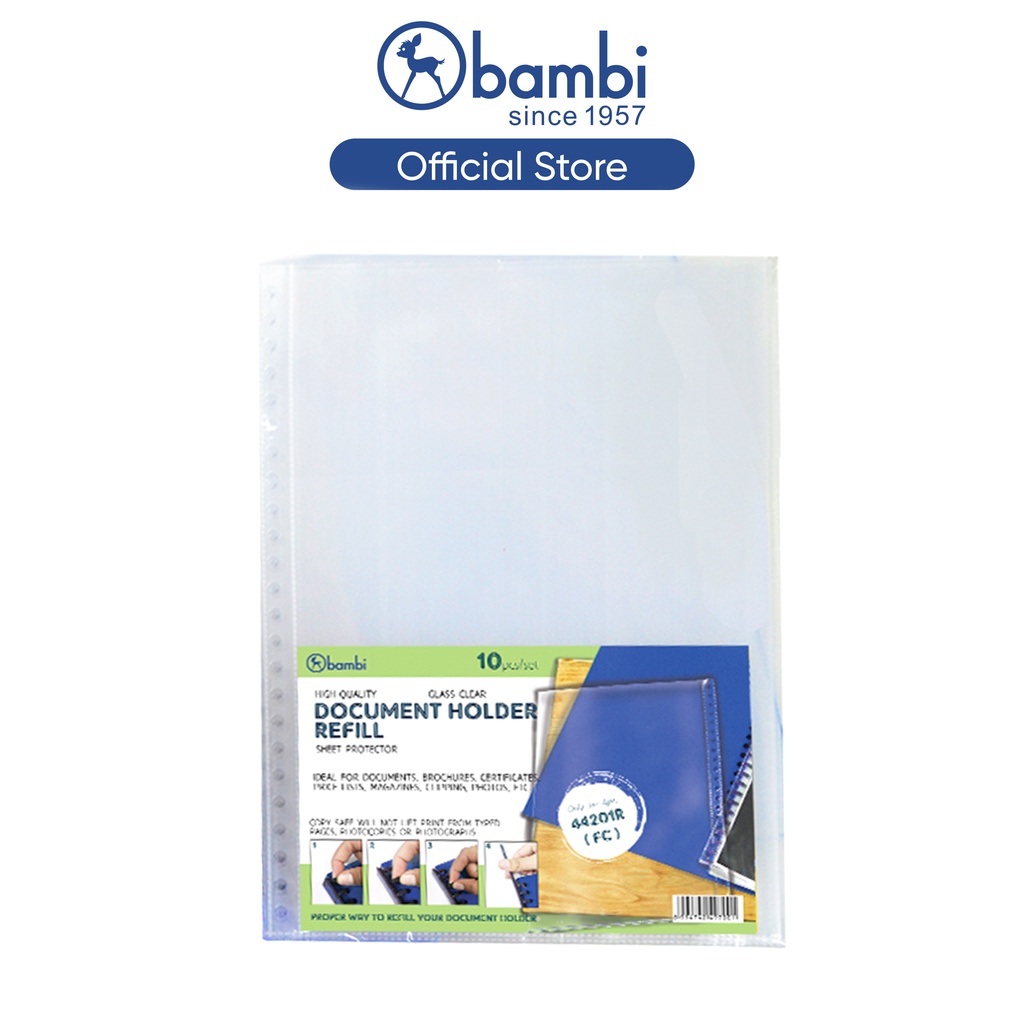 Jual Bambi Refill Document Holder 44201R Original Ukuran Folio | Shopee ...