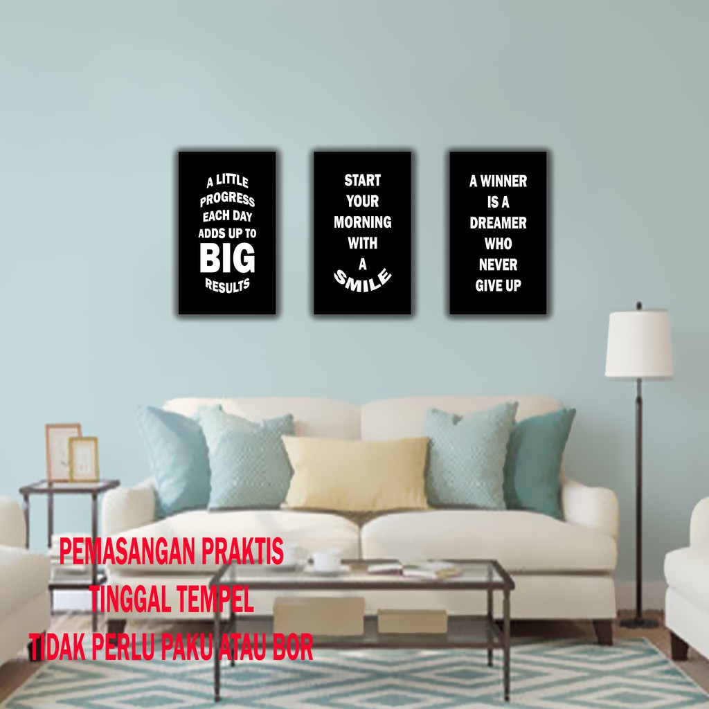 Jual poster quote bahasa inggris 19cm x 28cm / lukisan dekorasi dinding ...