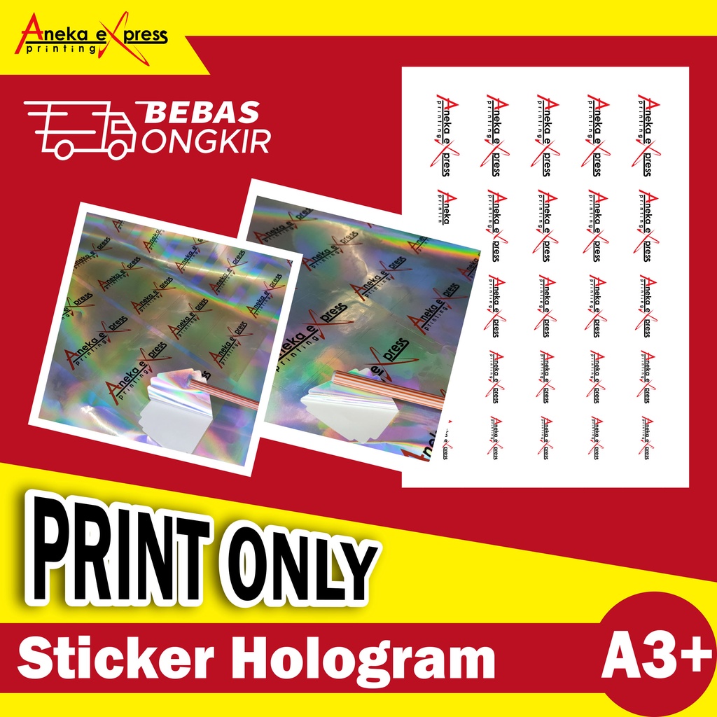 Jual Print Stiker | Cetak Sticker HOLOGRAM Metalize A3+ | Stiker Label ...