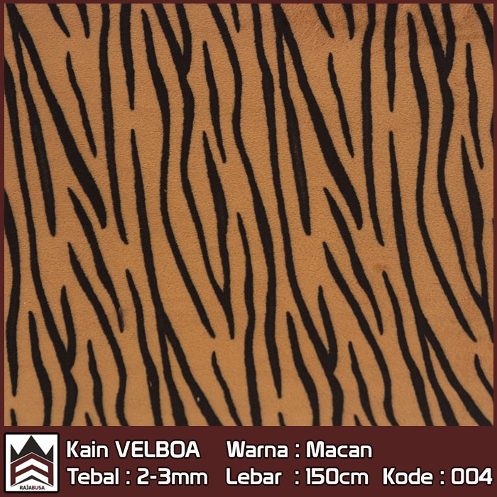 Jual Kain Boneka Motif Bulu Hewan Macan Tiger | Toko Kain Velboa ...