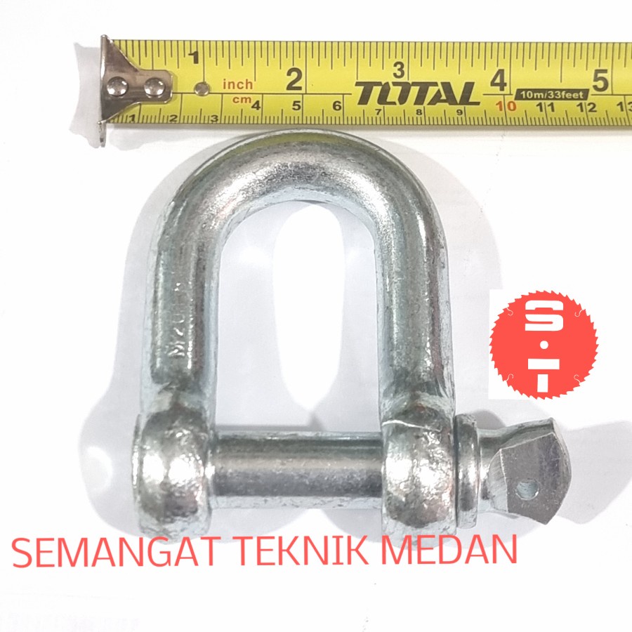 Jual 19mm 20mm SHACKLE SEKEL SEGEL D GALVANIS M20 19 20 mm 3/4" 3/4 ...