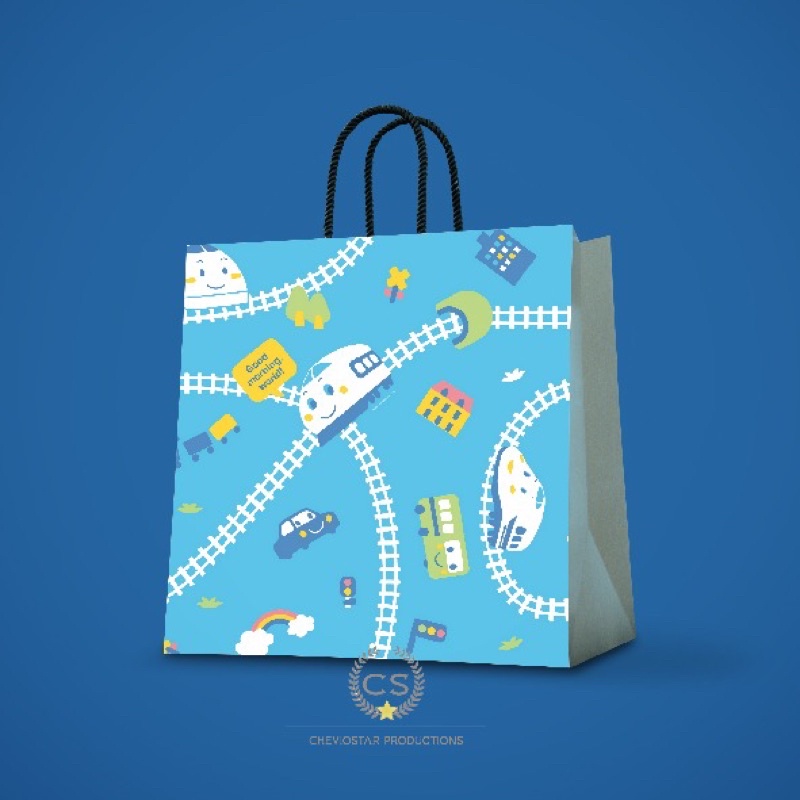 Jual Paper Bag Kado Paperbag Custom Premium Cheviostar Motif Shinkansen ...
