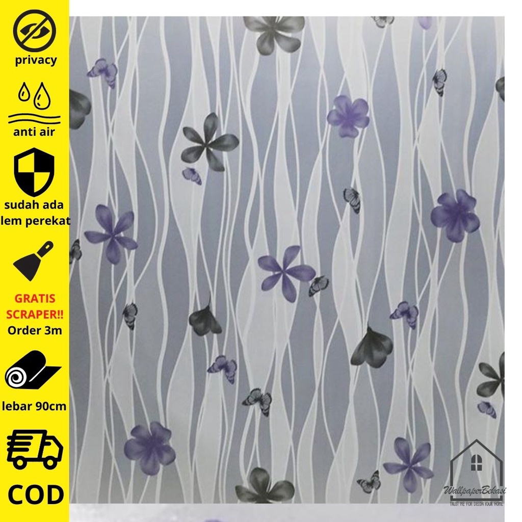 Jual Stiker Kaca Jendela Rumah Sticker Tidak Tembus Pandang Wallpaper ...