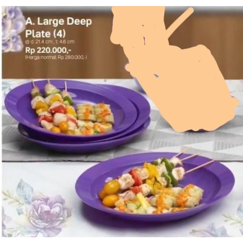 Jual Plate large deep 4pc | Shopee Indonesia