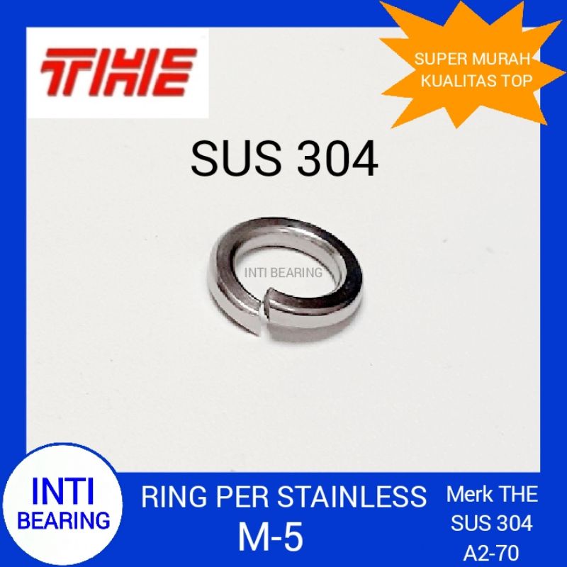 Jual RING PER STAINLESS M5 MERK THE SS SUS 304 RING VER VEER SPRING ...