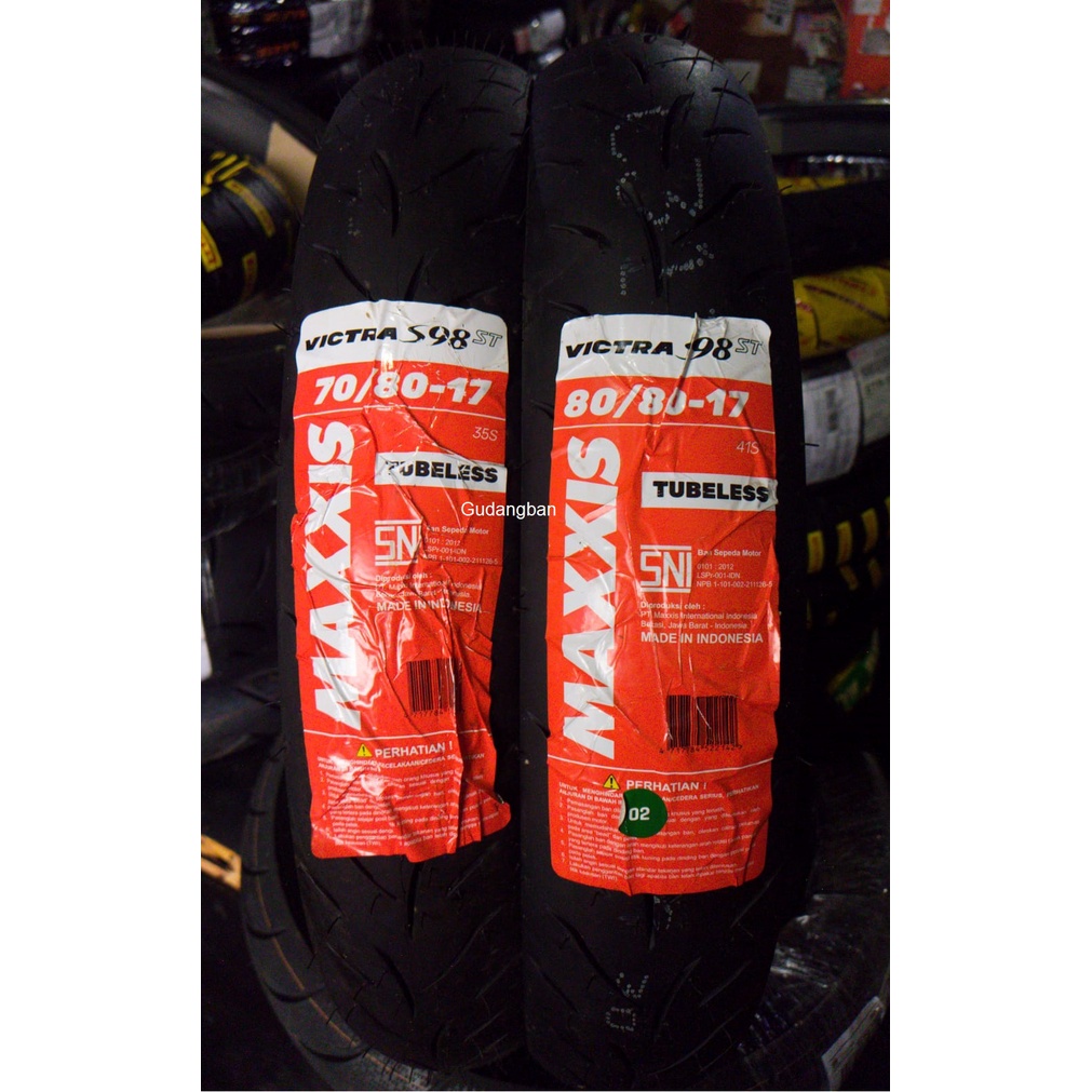 Jual (PAKET 2 BAN RING 17) SALE !! VICTRA 70 80 17 dan 70/ 80 80 / 70 90 MAXXIS TUBELESS BARU ...