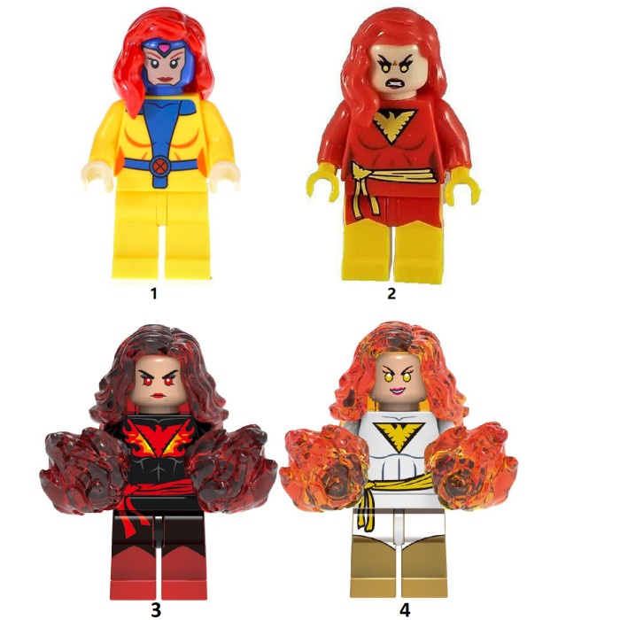 Jual Marvel X-Men Jean Grey Red Dark Phoenix Minifigure Minifig Brick ...