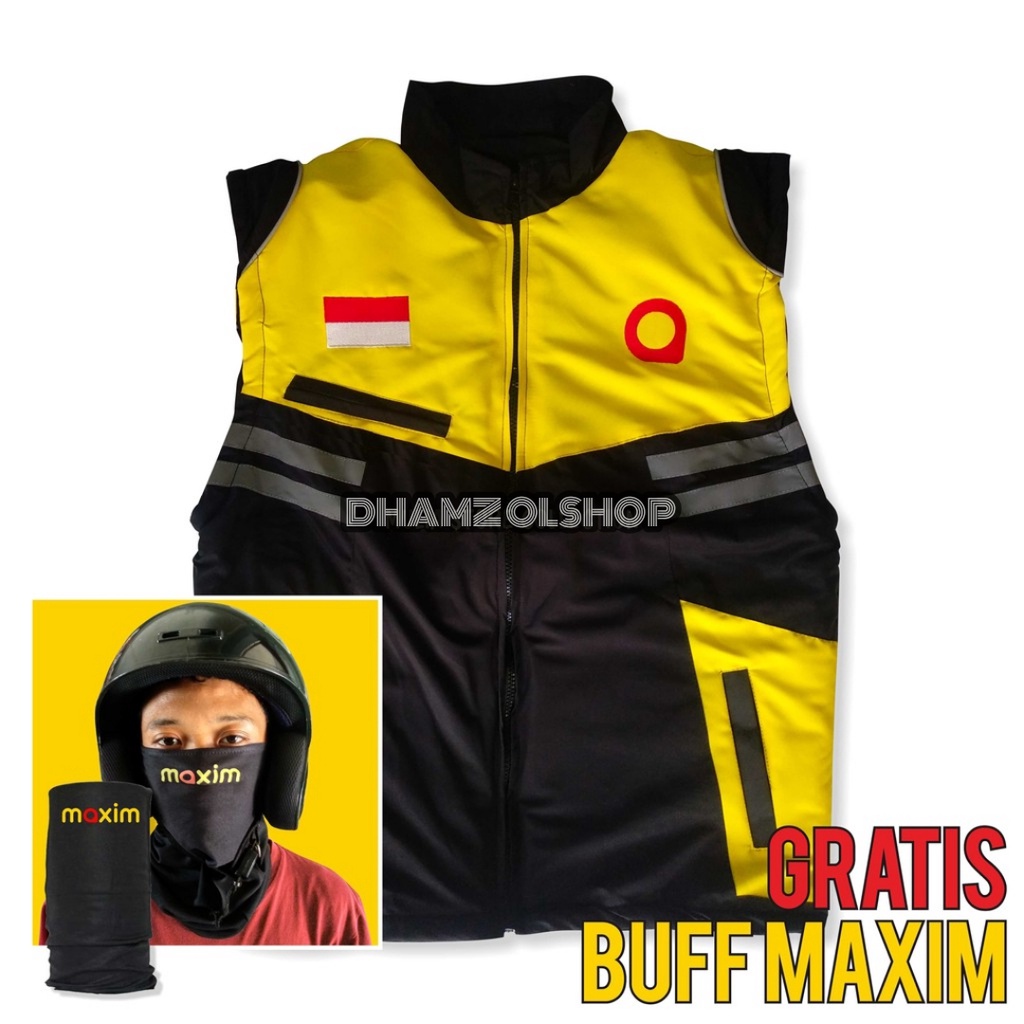 Jual TERBARU!! Rompi Ojol Maxim Gratis Buff Maxim Keren 2022 | Shopee ...