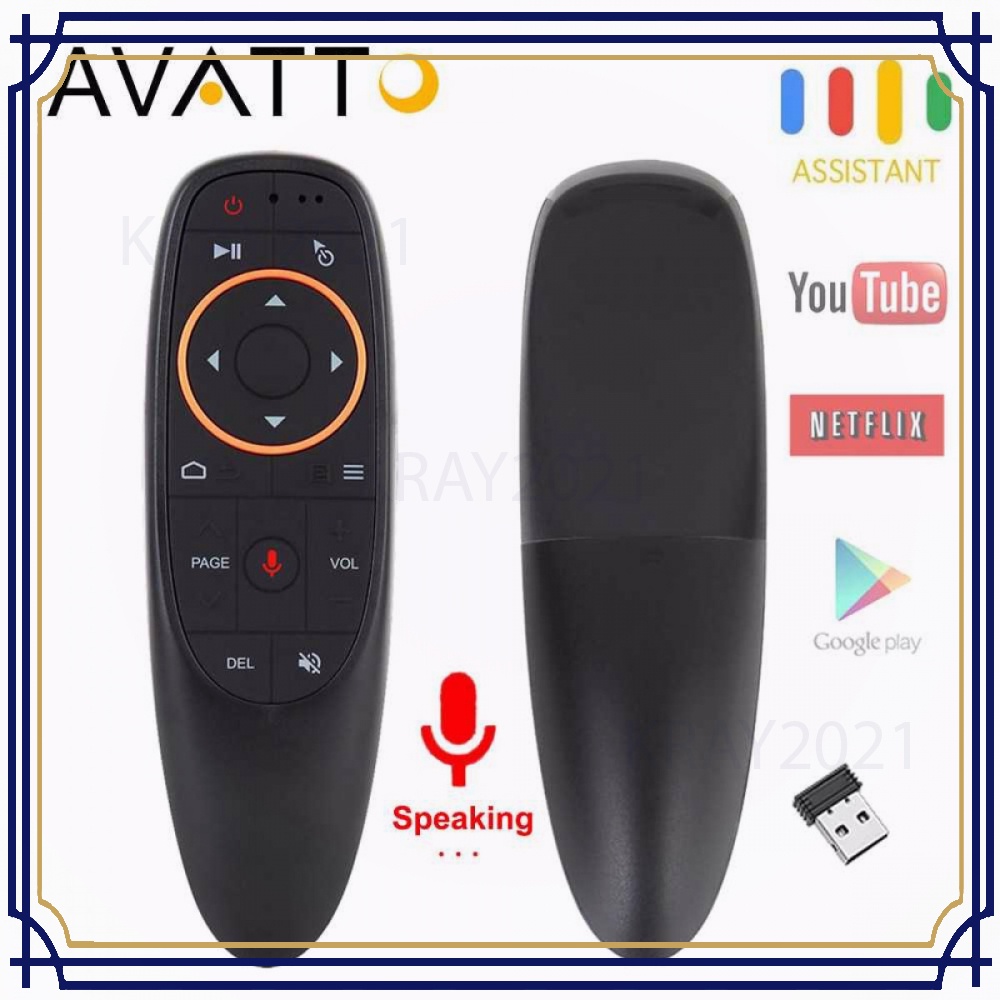 Jual Wireless Air Mouse 6 Axis Gyroscope 2.4GHz Voice Control - G10 ...