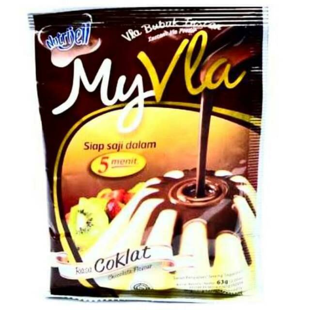 Jual MY VLA saos pudding PUDING fla instant agar rasa COKLAT COKELAT ...