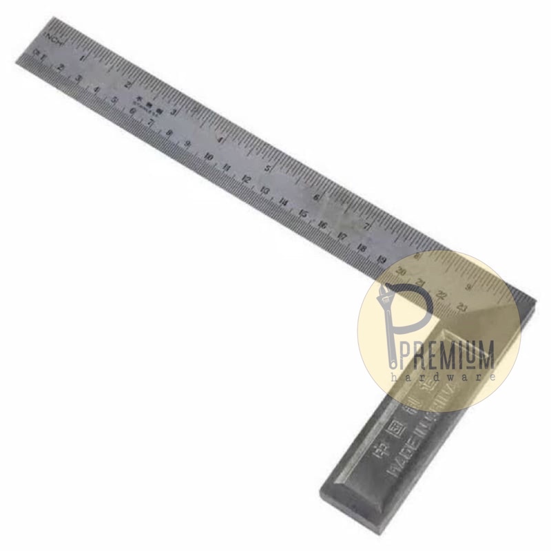 Jual SIKU TUKANG 12" BESI SIKU UKUR SUDUT 30CM TRY SQUARE 300 MM | Shopee Indonesia