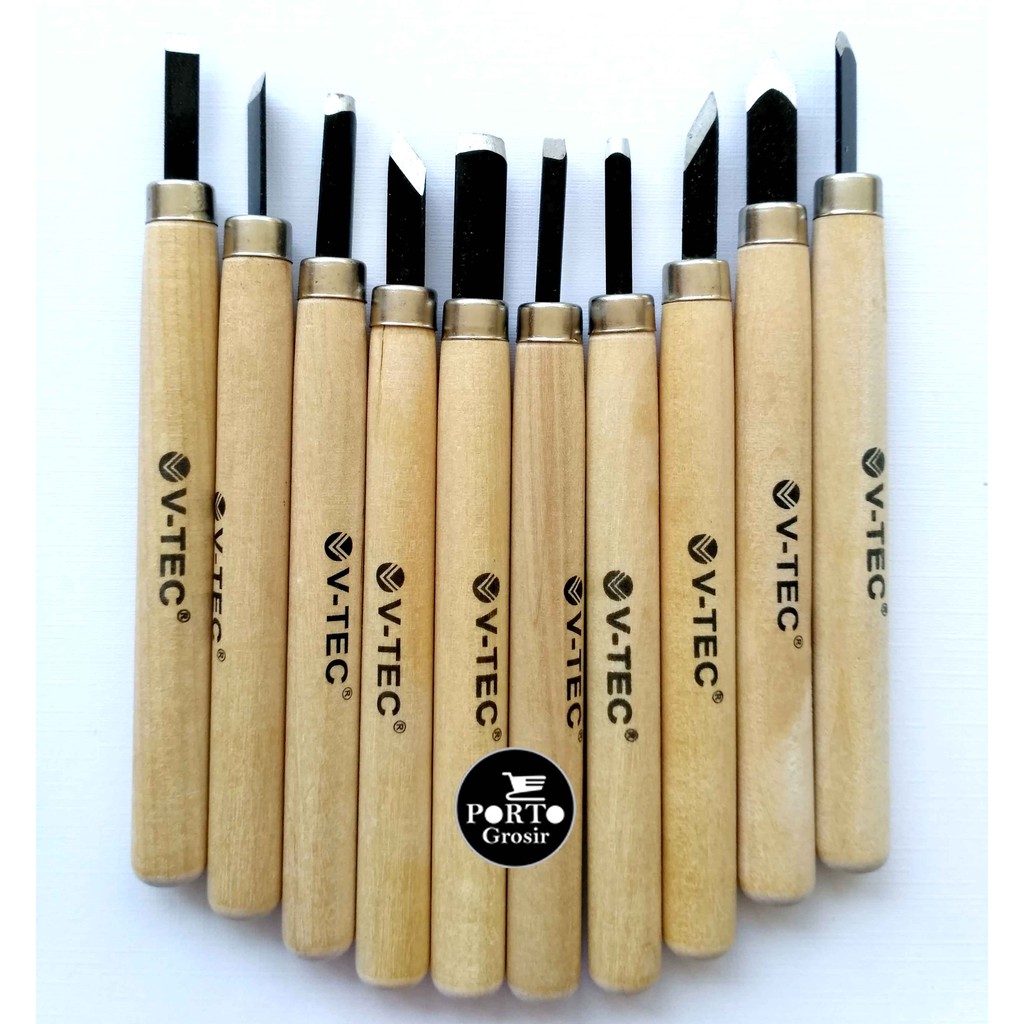 Jual V Tec Wood Carving Tools / Alat Pahat Cukil Kayu 10 Pcs 2003-10 ...