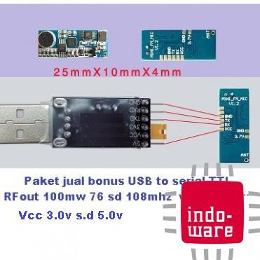 Jual Mini Fm Wireless Microphone Micro Fm Transmitter Module 76Mhz ...