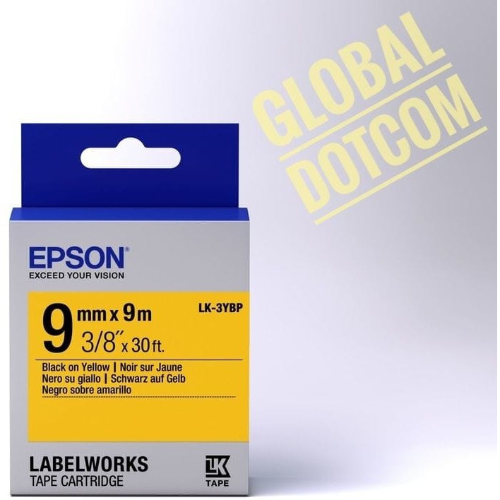 Jual EPSON LABEL 9MM BLACK ON YELLOW 9M LABELWORKS TAPE CARTRIDGE LK ...