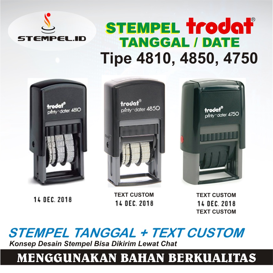 Jual Stempel Tanggal Text Custom Kadaluarsa Lunas Received Paid ...