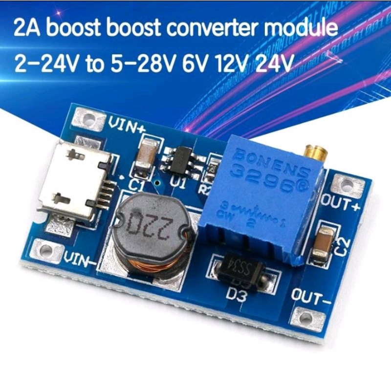 Jual MT3608 2A Micro USB step up DC-DC converter boost Kit MT 3608 Mini XL6009 XL | Shopee Indonesia