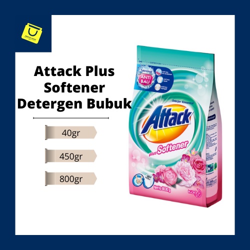 Jual Attack Plus Softener / Deterjen Bubuk / Deterjen Attack / 40gr/ 450gr / 800gr / Kao ...