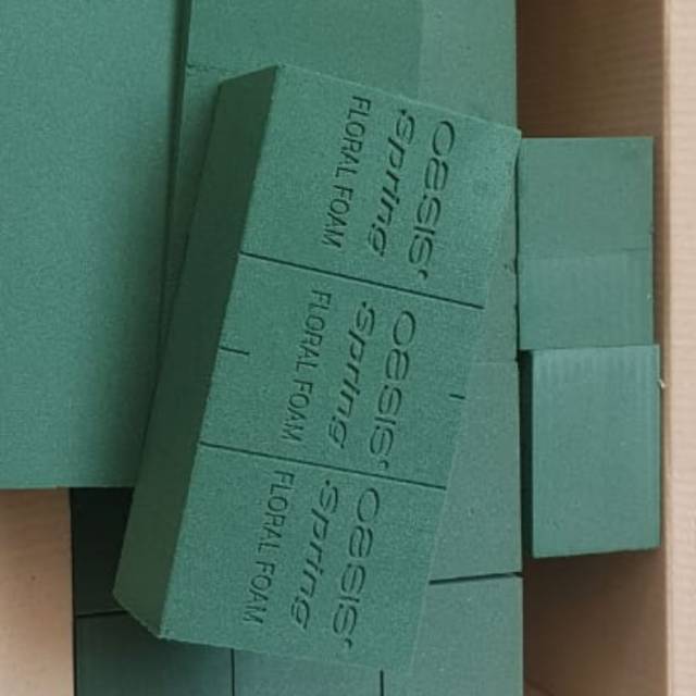 Jual 1 pcs | Floral Foam Basah OASIS SPRING busa bunga hijau untuk ...