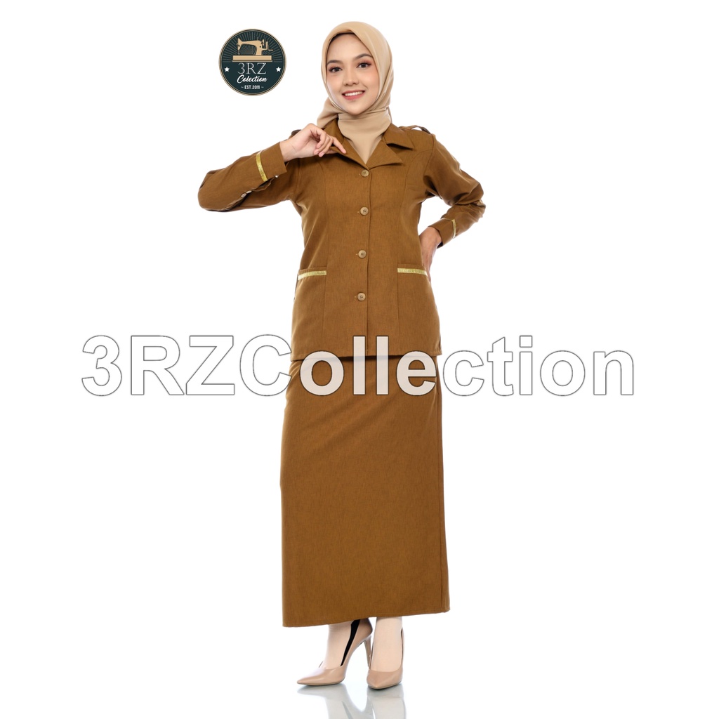 Jual Baju Dinas Wanita Setelan Rok Pns Wanita Khaki Tua Baju Dinas Pemda Wanita Keki Muda ...