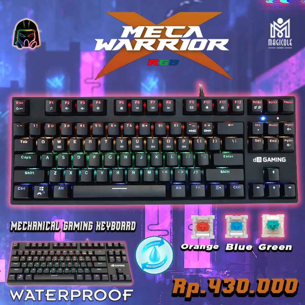 Jual DA Meca Warrior X RGB Tenkeyless Mechanical Gaming Keyboard ...