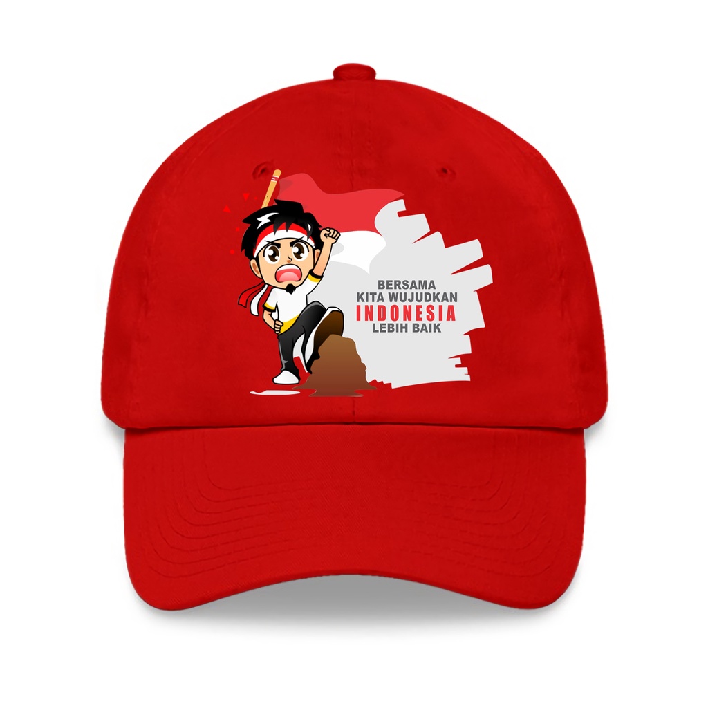 Jual Topi Baseball Anak Couple 17 Agustus Kemerdekaan Indonesia topi ...