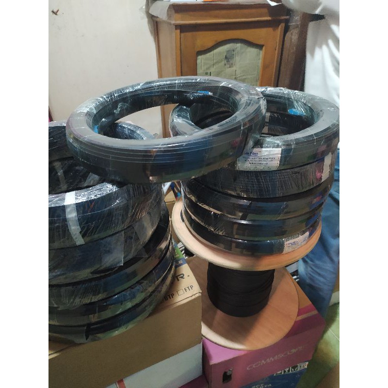 Jual Kabel FO FTTH drop wire 1 core 150M | Shopee Indonesia