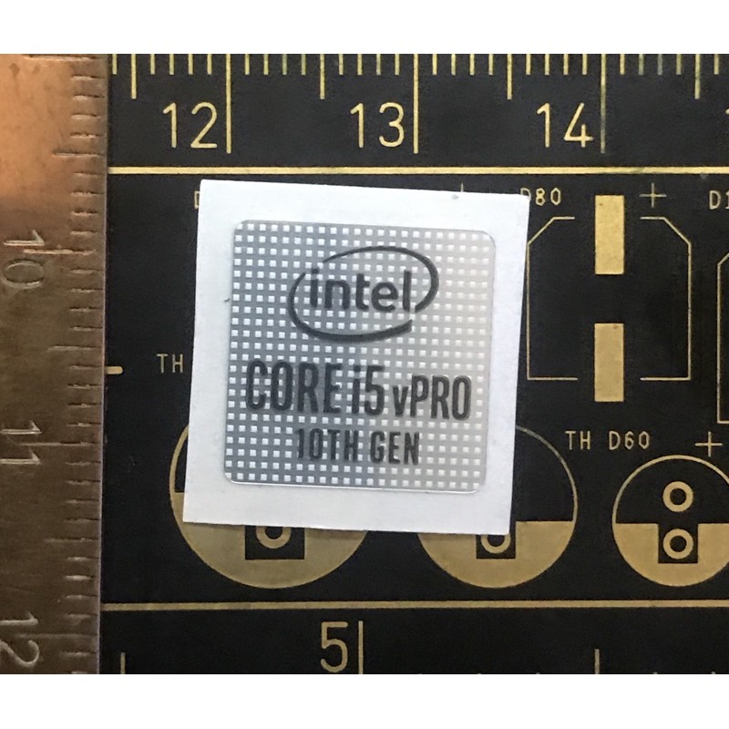 Jual Sticker stiker logo Core i5 vPro 10th gen 2019 ori ukuran kecil ...