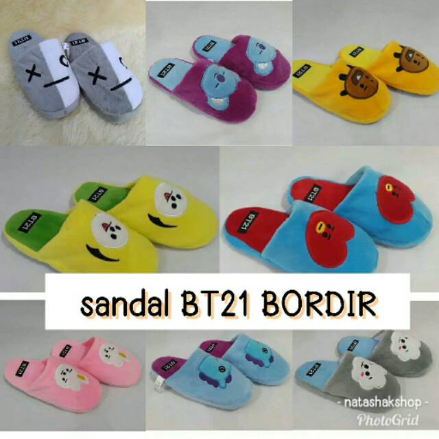Jual BT21 BTS SANDAL KAMAR BORDIR/BT21 BTS SANDAL KARAKTER TATA/COOKY ...