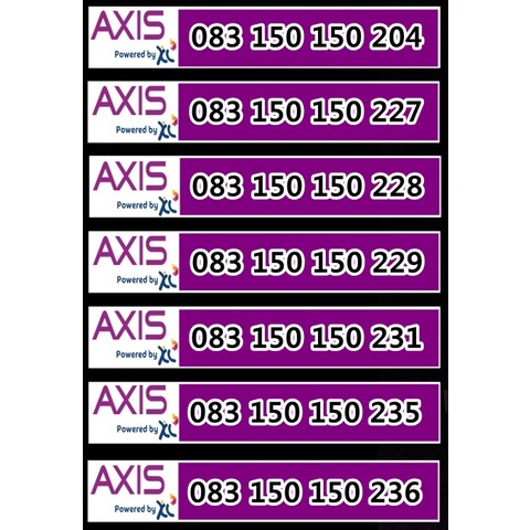 Jual Axis Nomor Cantik & Rapi Seri Double ABC ABC (150 150) Super Murah ...