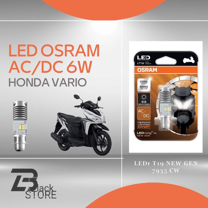 Jual LAMPU DEPAN OSRAM LED T19/LAMPU UTAMA MOTOR HONDA VARIO-COOL WHITE AC/DC-Plug and play ...