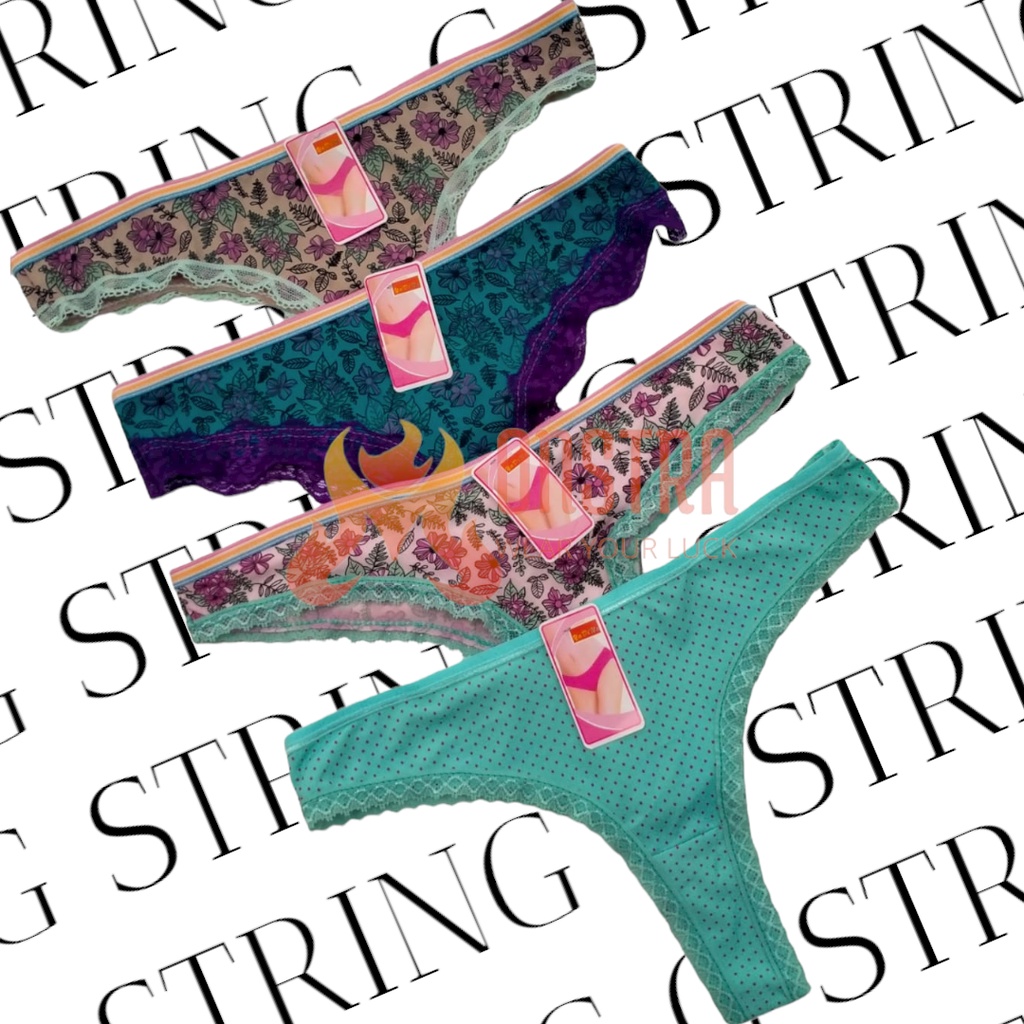 Jual CD G String Sexy Celana Dalam Wanita All Size Corak | Shopee Indonesia