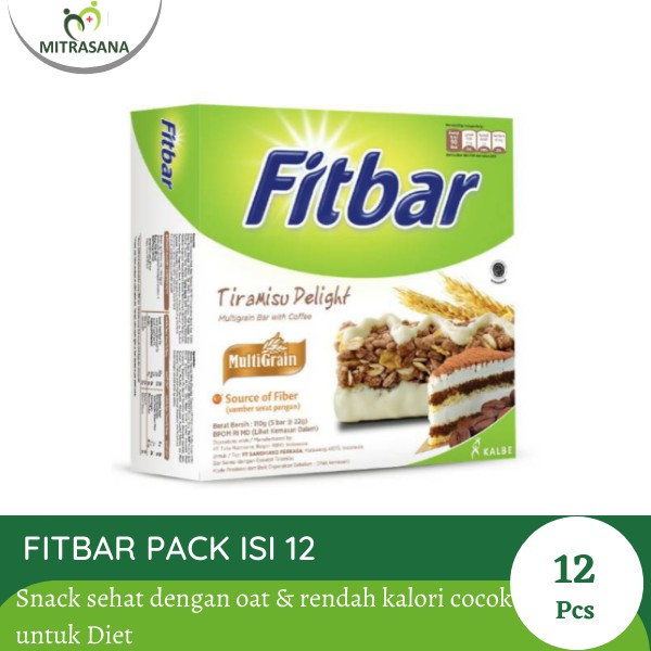 Jual Fitbar Pack (12 pcs) Coklat, Fruit Rasberry, Nuts, Tiramisu ...
