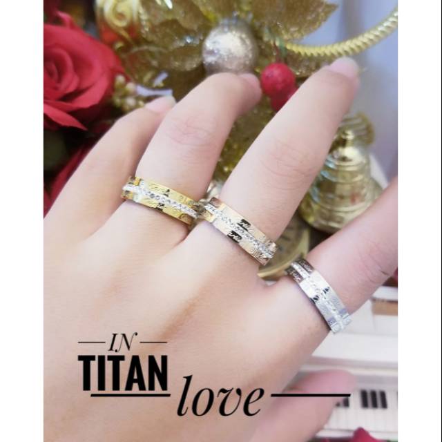 Jual CINCIN TITANIUM LAPIS EMAS 18K | Shopee Indonesia