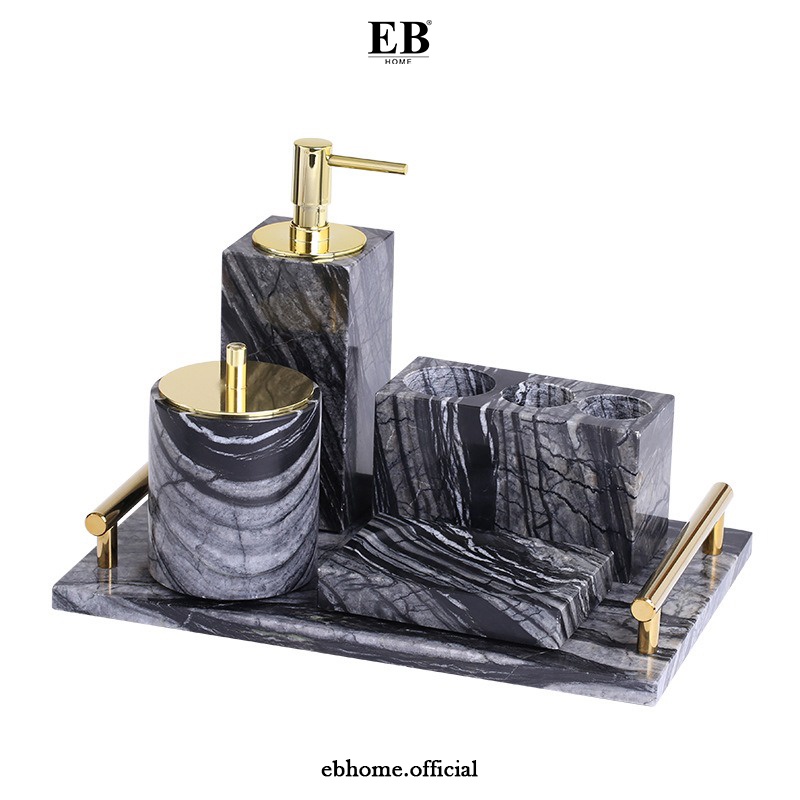 Jual Perlengkapan Kamar Mandi Set / Luxury Marble Bathroom 85/4 ...