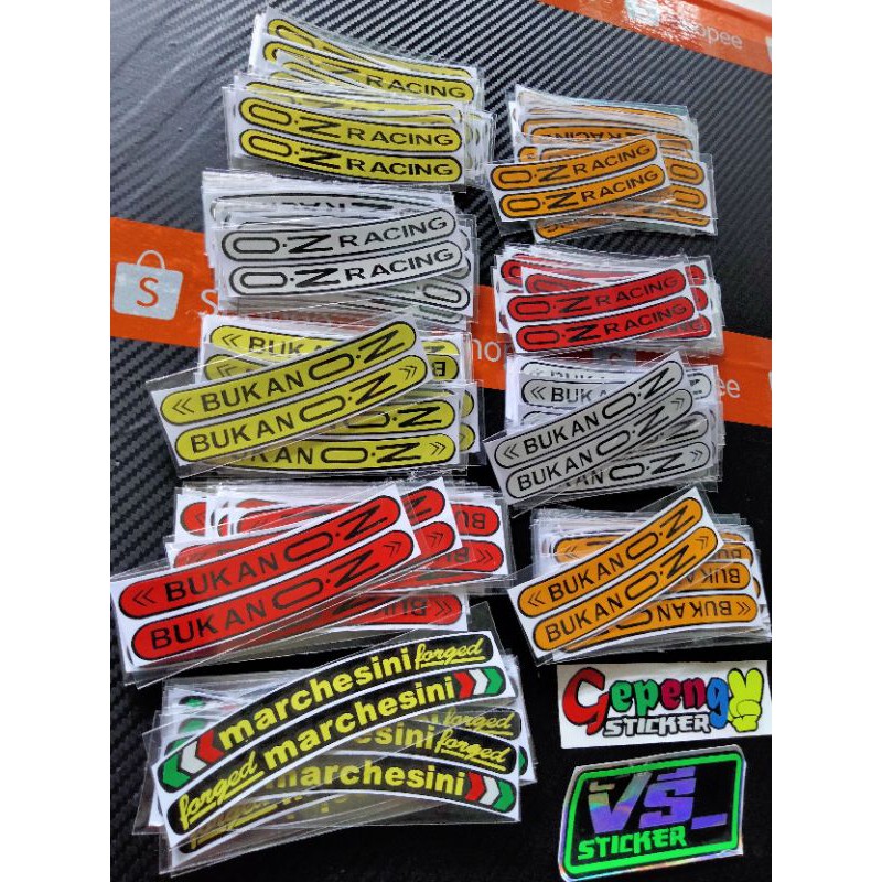 Jual sticker cutting Lis velg motor OZ RACING BUKAN OZ MARCHESINI murah ...