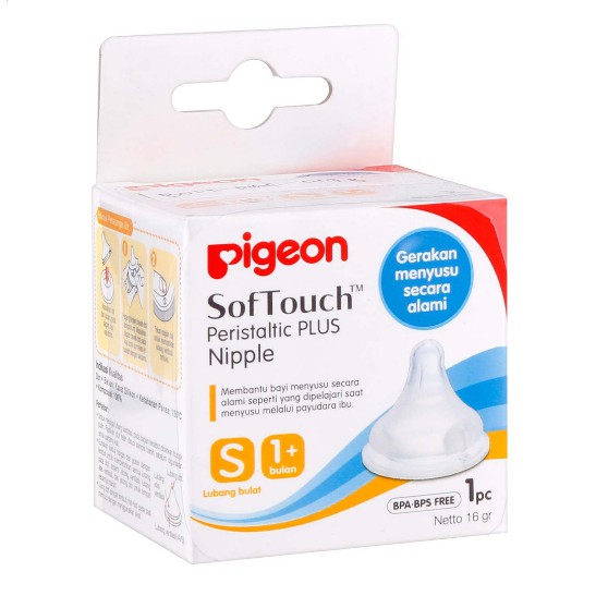 Jual PIGEON SOFTOUCH PERISTALTIC PLUS NIPPLE | Shopee Indonesia