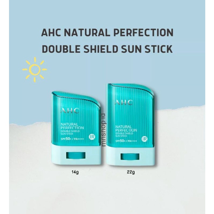 Jual ahc natural perfection double shield sun stick SPF50+ PA++++ 14g | Shopee Indonesia