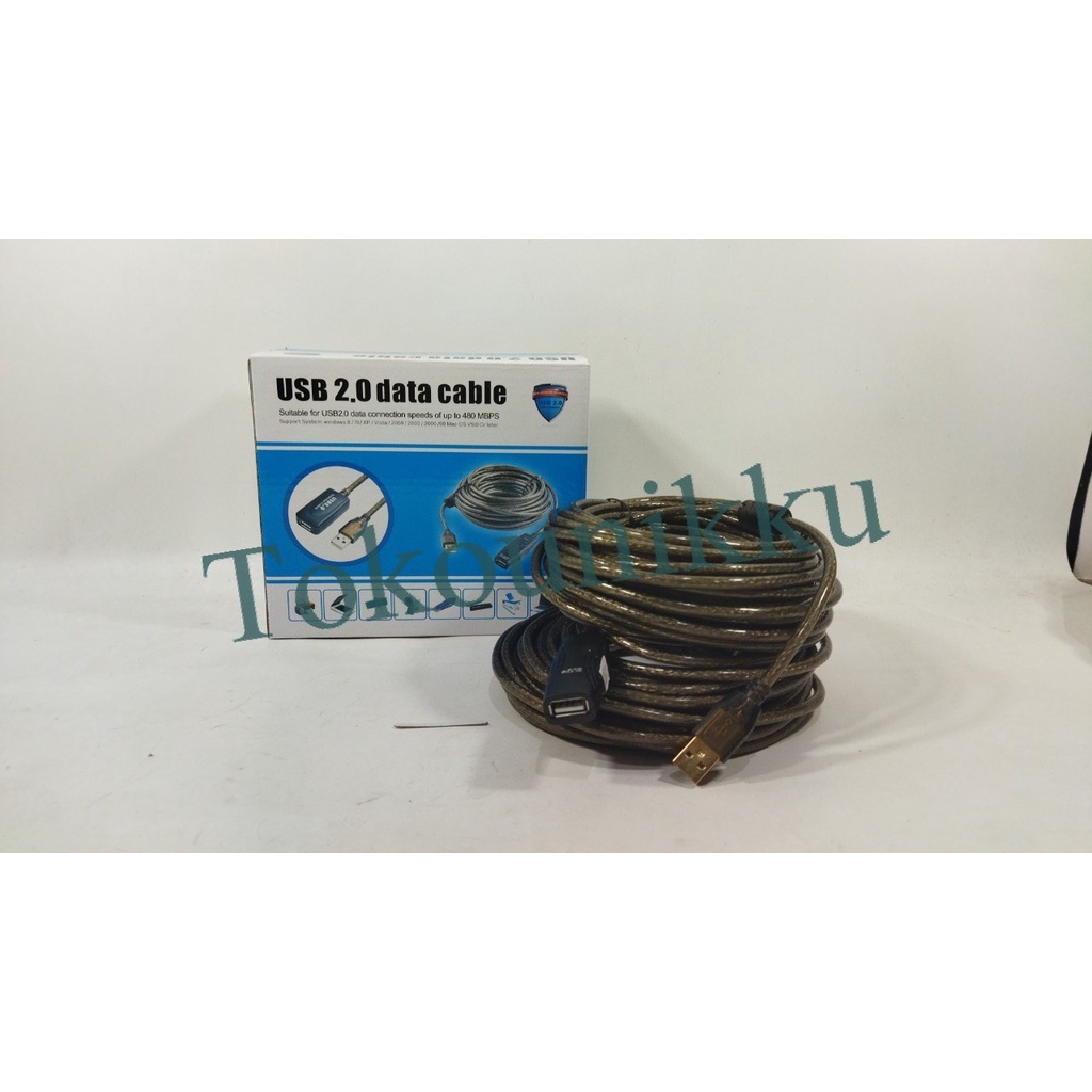 Jual Kabel USB A-A [Penyambung] ACTIVE Ext. 20m V2.0 NYK | Shopee Indonesia