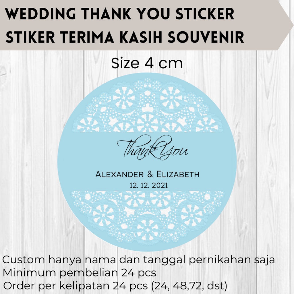 Jual Stiker Terima Kasih Thank You Sticker Wedding Souvenir Pernikahan ...