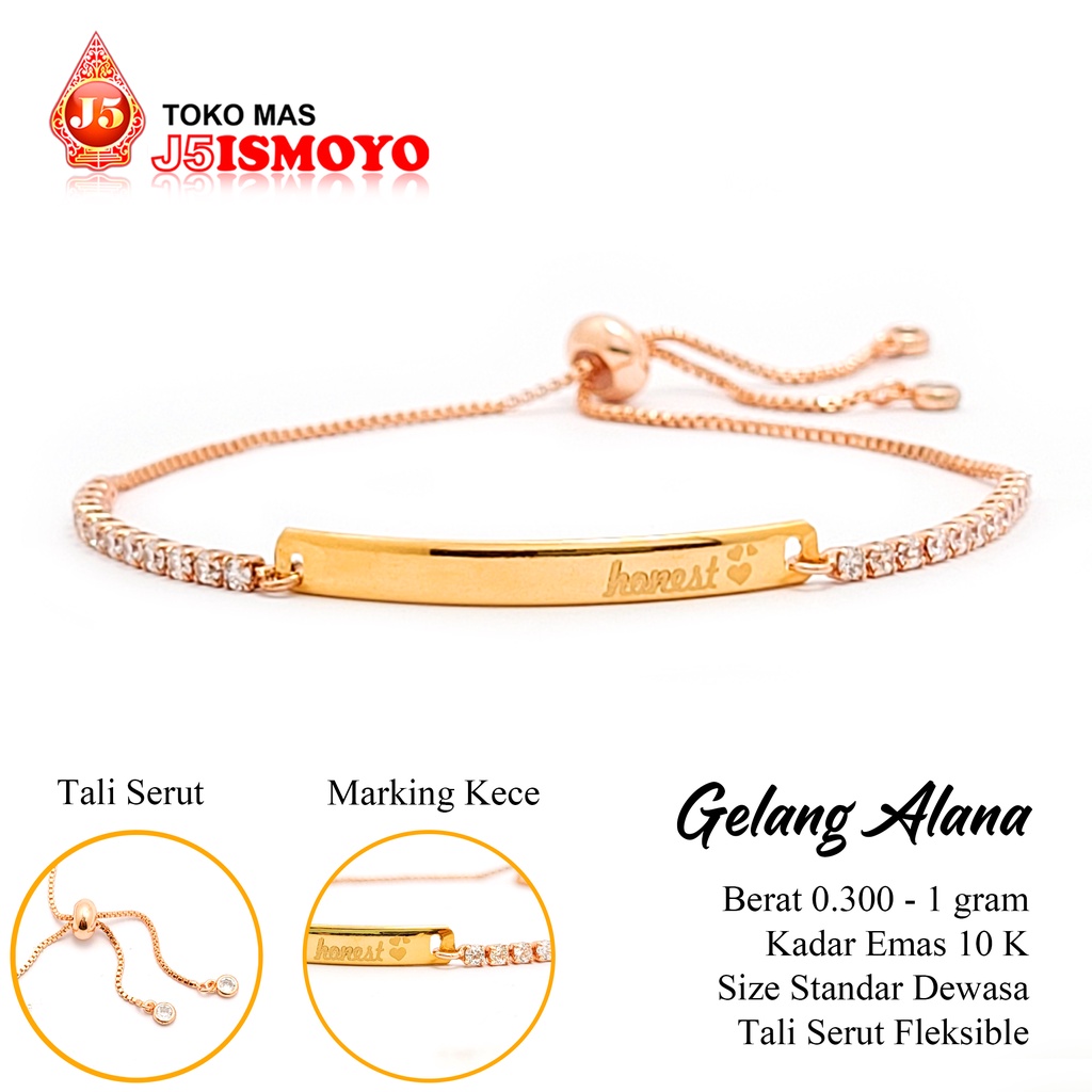 Jual Gelang Tali Serut Kombinasi Emas Alana BTPU J5 Ismoyo | Shopee ...
