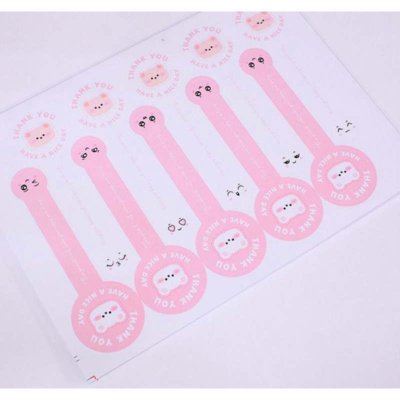 Jual Sticker Panjang Segel Makanan Cake Stiker Thank You 50pcs | Shopee ...