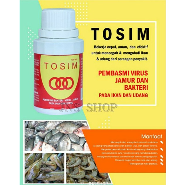 Jual TOSIM OBAT ANTIBIOTIK IKAN PEMBASMI BAKTERI JAMUR VIRUS PADA IKAN ...