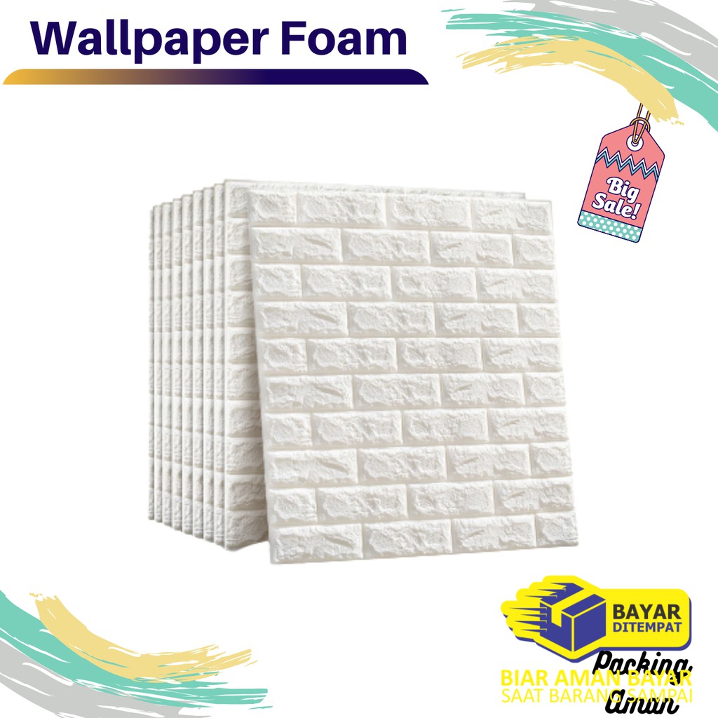 Jual Wallpaper 3D Modern Foam Batu Bata Wall Sticker Dinding 3D Foam ...
