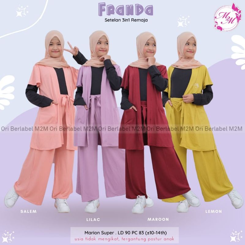 Jual FRANDA ( setelan 3in1 remaja ) | Shopee Indonesia