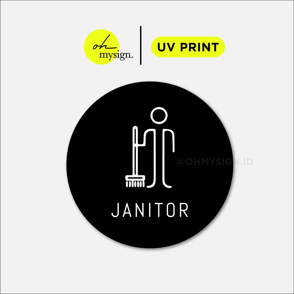 Jual Tulisan Janitor Sign Board Akrilik Tempel Signage Dinding | Shopee ...