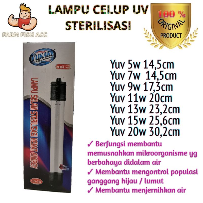 Jual LAMPU CELUP YUKARI STERILISASI UV MEMBANTU MENJERNIHKAN AIR | Shopee Indonesia