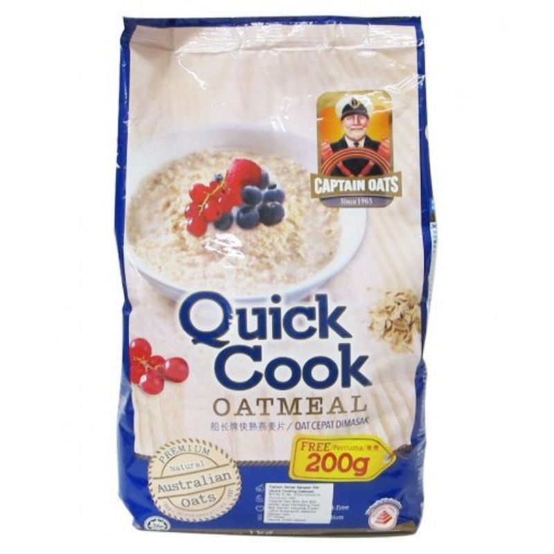 Jual Captain Oats Quick Cook 800gr Free 200g ( 1Kg ) | Shopee Indonesia