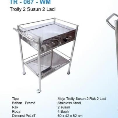 Jual Meja troli instrumen 2 susun 2 laci | Shopee Indonesia