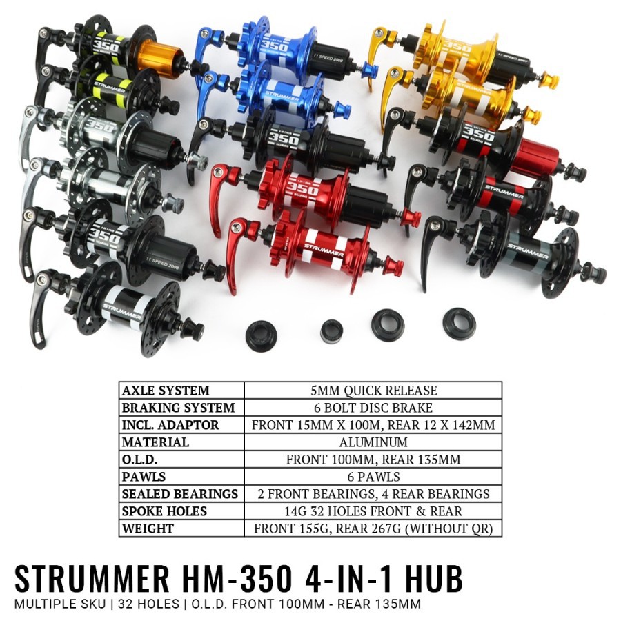 Jual HUB FREEHUB STRUMMER HM 350 4 IN 1 TA QR 32 HOLE | Shopee Indonesia